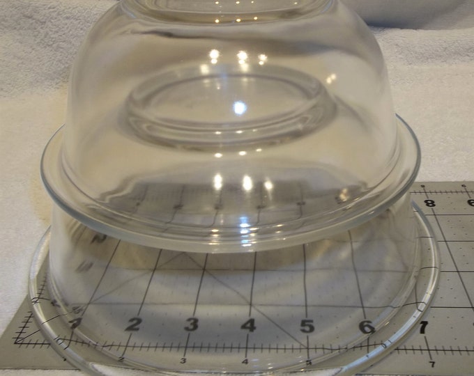 Vintage Pyrex Clear Glass Nesting Mixing Bowl Set of 2 Bowls - Etsy