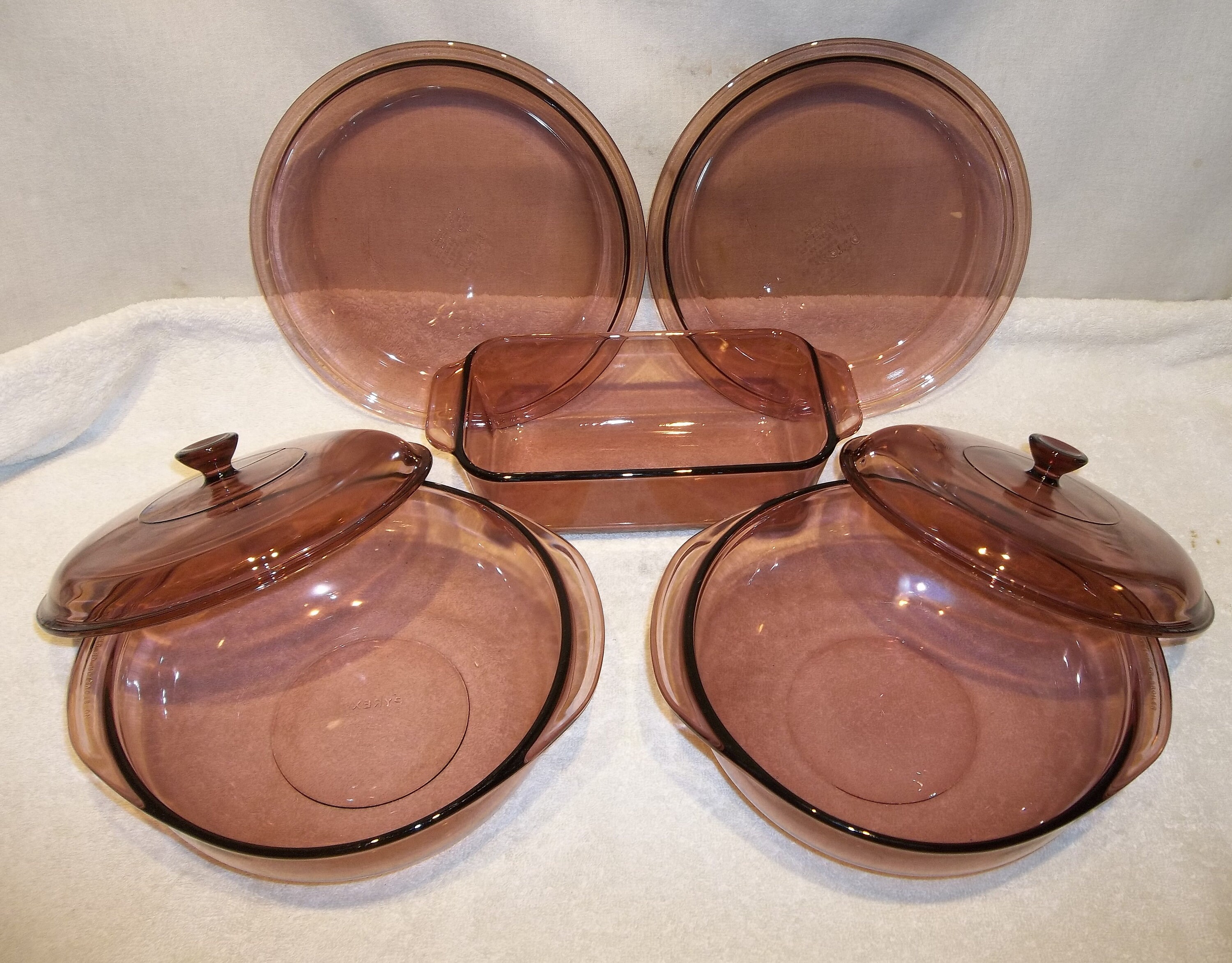 Cookware Kitchen & Dining Vintage Pyrex Cranberry Glass Vision Ware ...