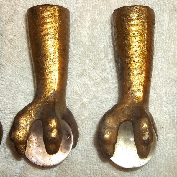 Piano Stool With Glass Ball Claw Feet - Etsy