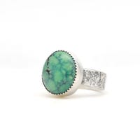 Polychrome Qingu Turquoise Sterling Silver Ring - Etsy