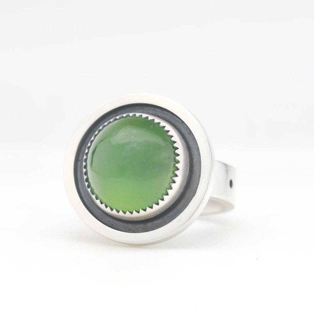 Jade Ring Handmade of Jadeite and Sterling Silver, Made in USA in ...