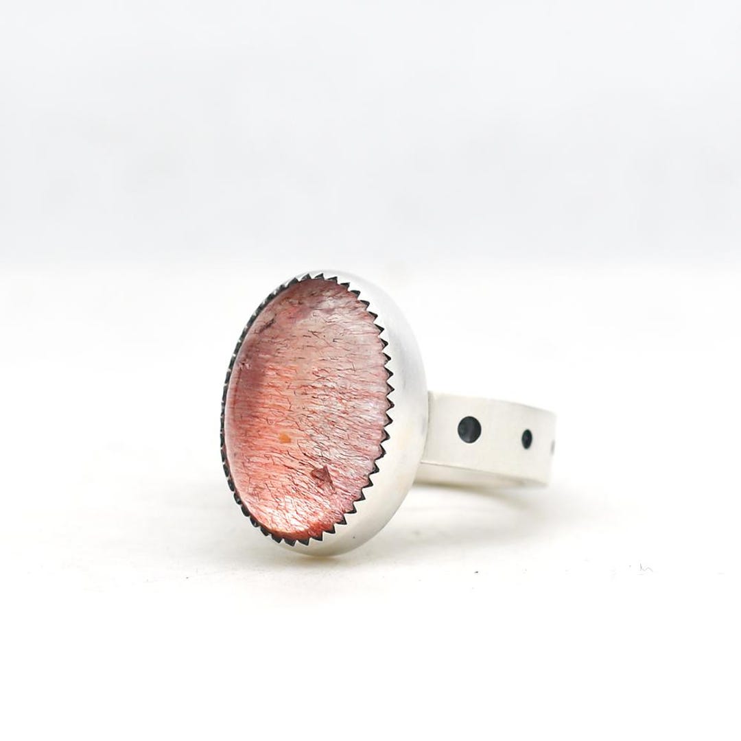 Handmade Super Seven Sterling Silver Ring, Modernist Minimalist Artisan ...