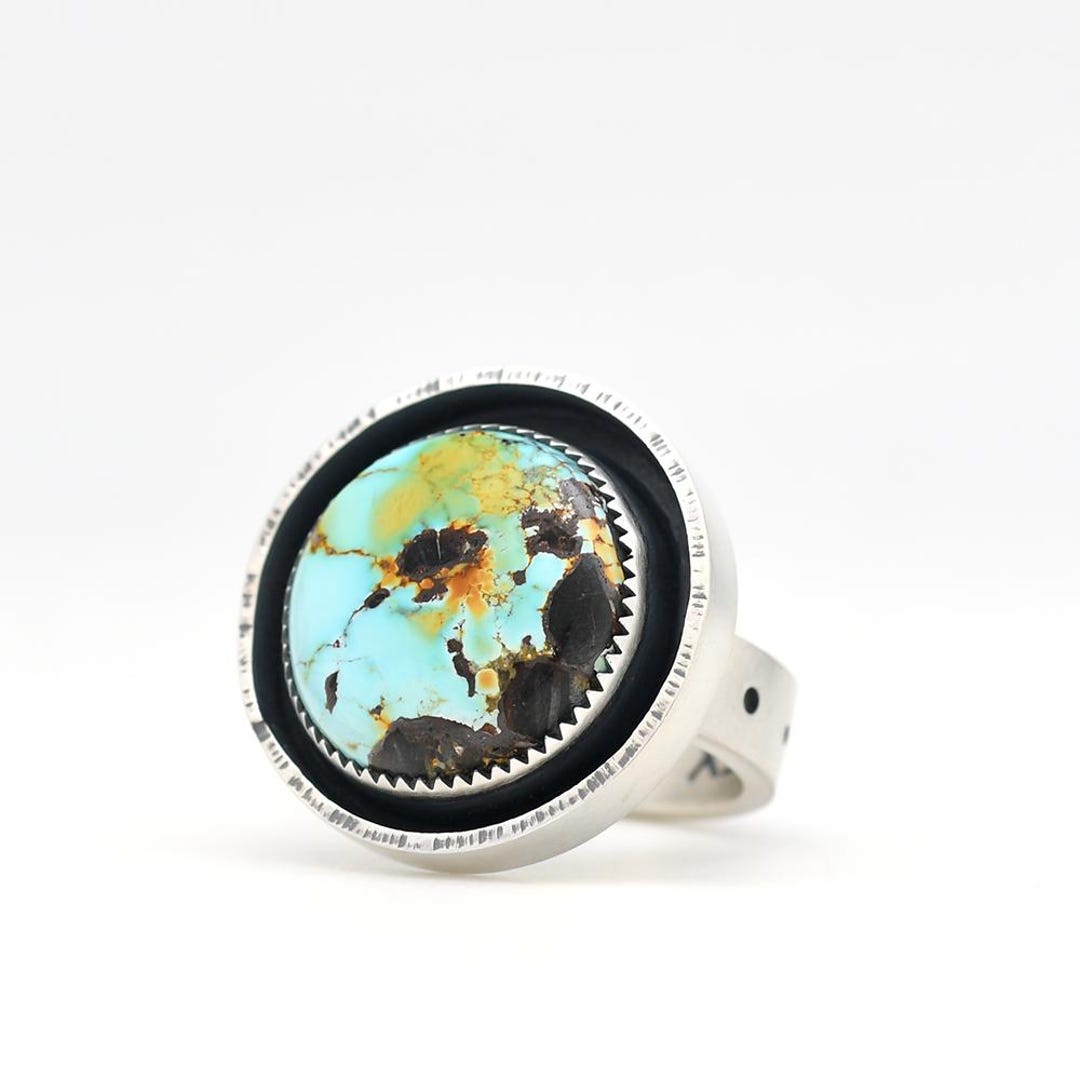 Blue Moon Turquoise Ring Handmade Silver Ring Made in USA Southwestern ...