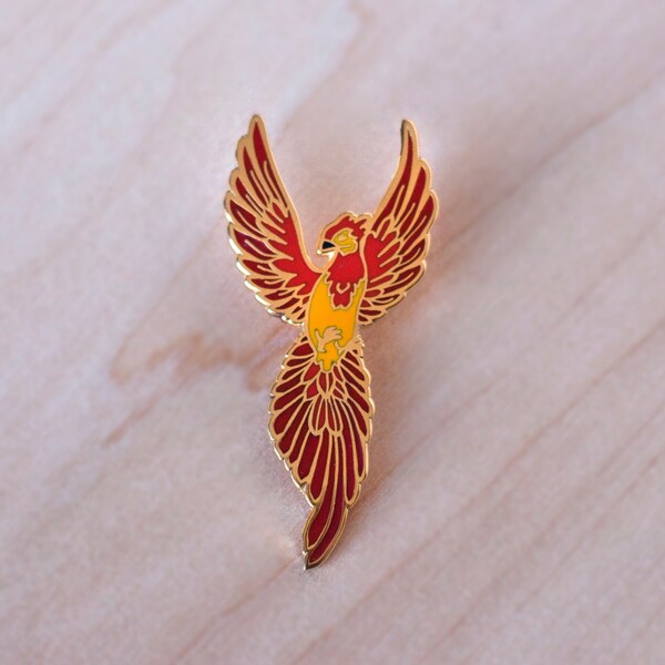 Phoenix Pin - Etsy