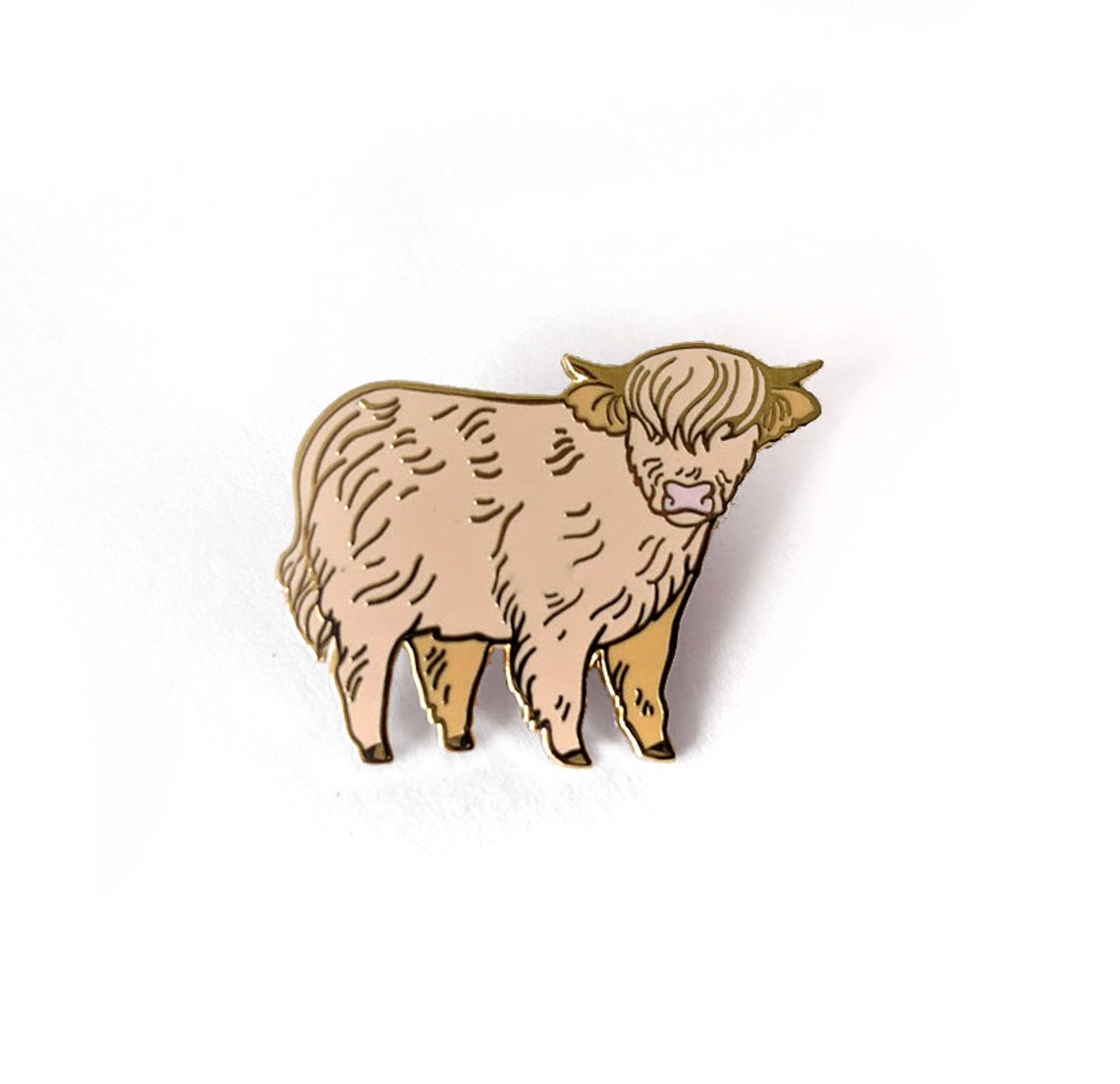 Highland Cow Hard Enamel Pin - Etsy