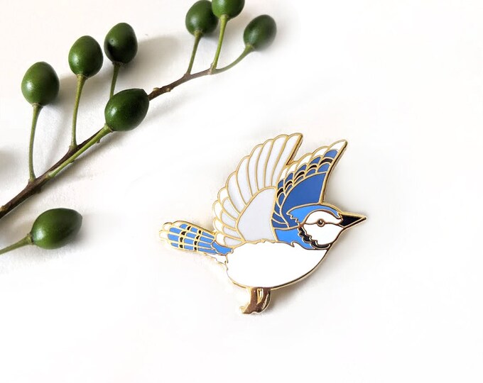 Blue Jay Hard Enamel Pin | Etsy