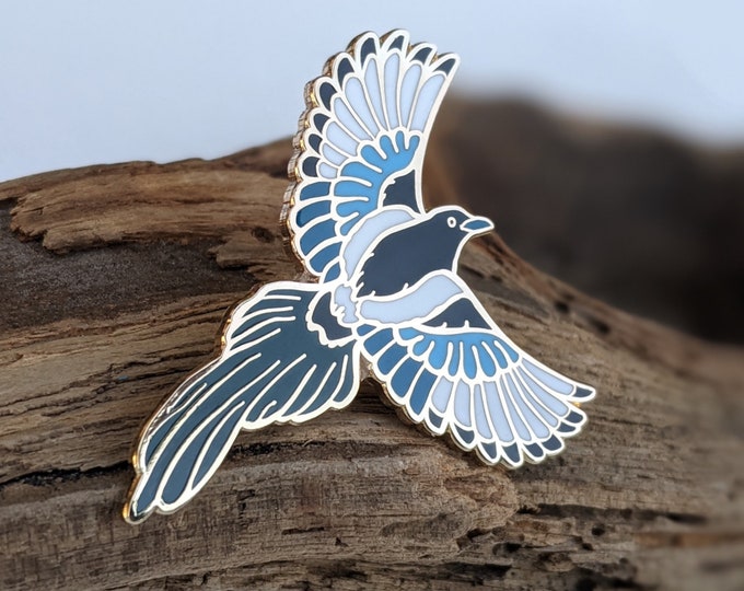 Magpie Hard Enamel Pin - Etsy