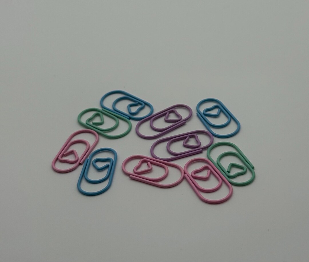 Mini Heart Paper Clips: Mixed Colors, Office Stationery (pack of 10) - Etsy