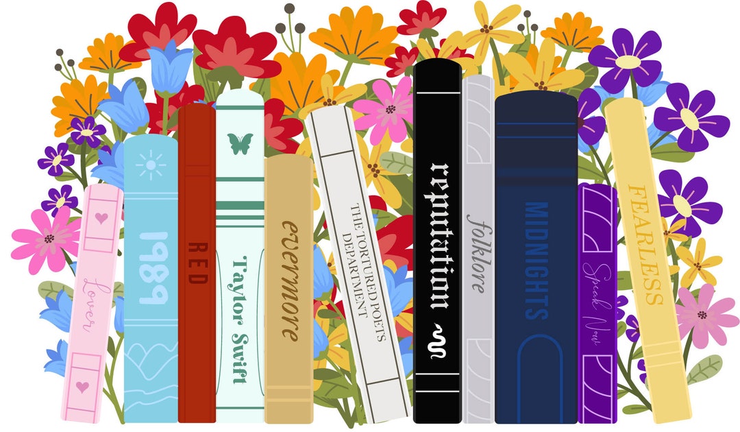 Taylor Swift Books Png/ Taylor Swift Digital File/ Updated Taylor Swift ...