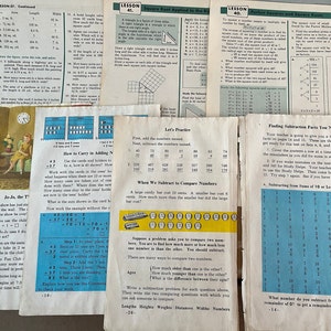 Mid Century Math Ephemera Set: Graph Paper & Vintage Arithmetic ...
