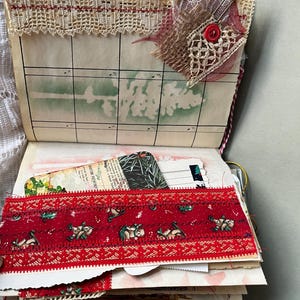Handmade Holiday Junk Journal W/ Velvet & Patchwork Fabric Cover ...