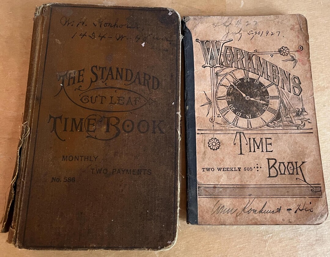 Small Ledgers Vintage Employees' Time Books From 1920s'30s: Standard ...
