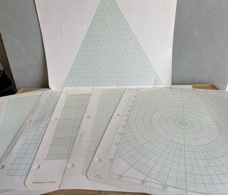 Mid Century Math Ephemera Set: Graph Paper & Vintage - Etsy