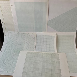 Mid Century Math Ephemera Set: Graph Paper & Vintage - Etsy