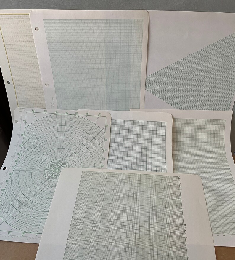 Mid Century Math Ephemera Set: Graph Paper & Vintage - Etsy