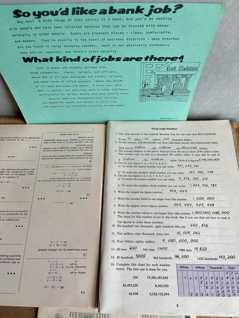 Mid Century Math Ephemera Set: Graph Paper & Vintage - Etsy