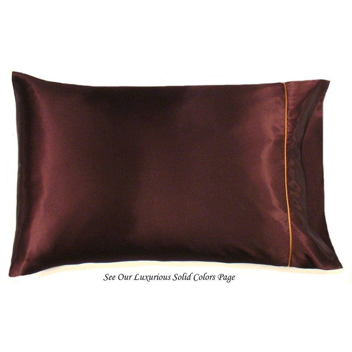 Chocolate Brown Charmeuse Satin Pillowcase, Handmade in USA - Etsy