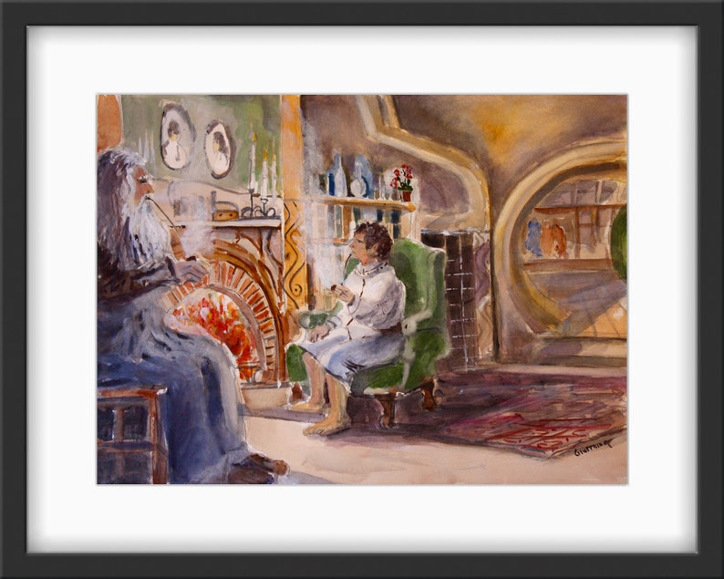 LOTR, Hobbit House, Gandalf and Frodo Smoking Pipes, Pipe Smoking in ...