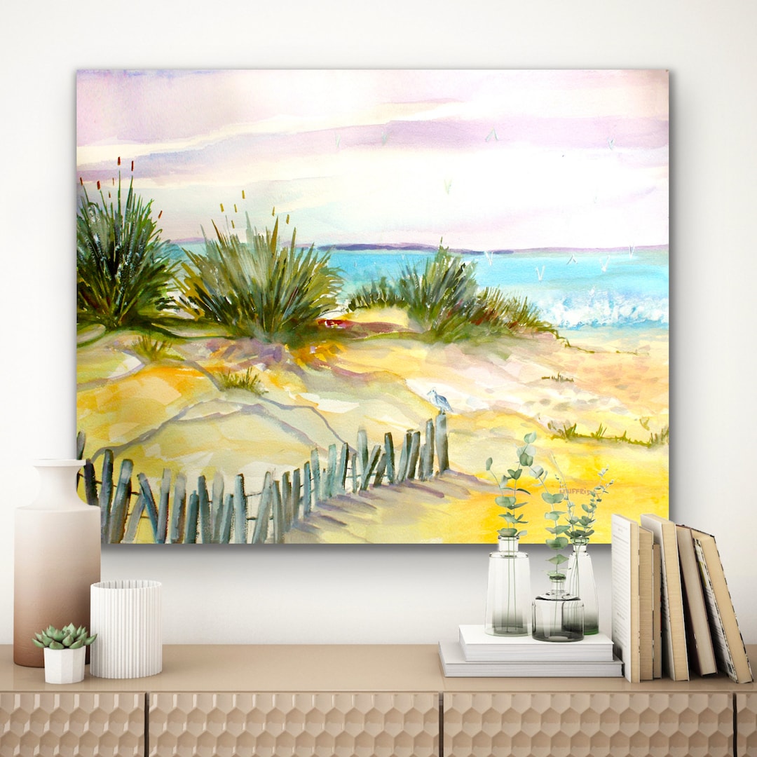 Fire Island Beach Original Painting & Fine Art Prints, Beach Wall Decor ...