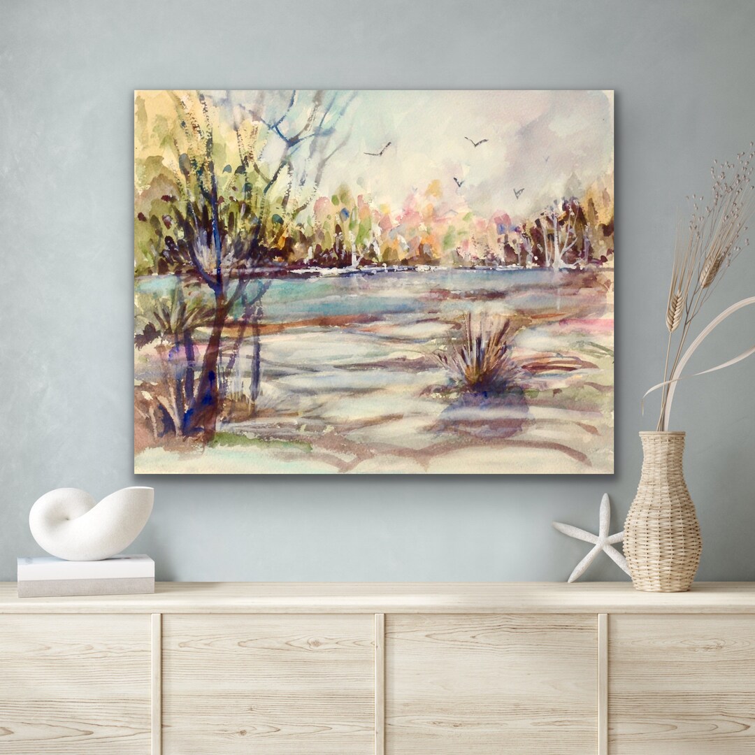 Catskill Mountain Lake Painting, North and South Lake Painting, Lake ...