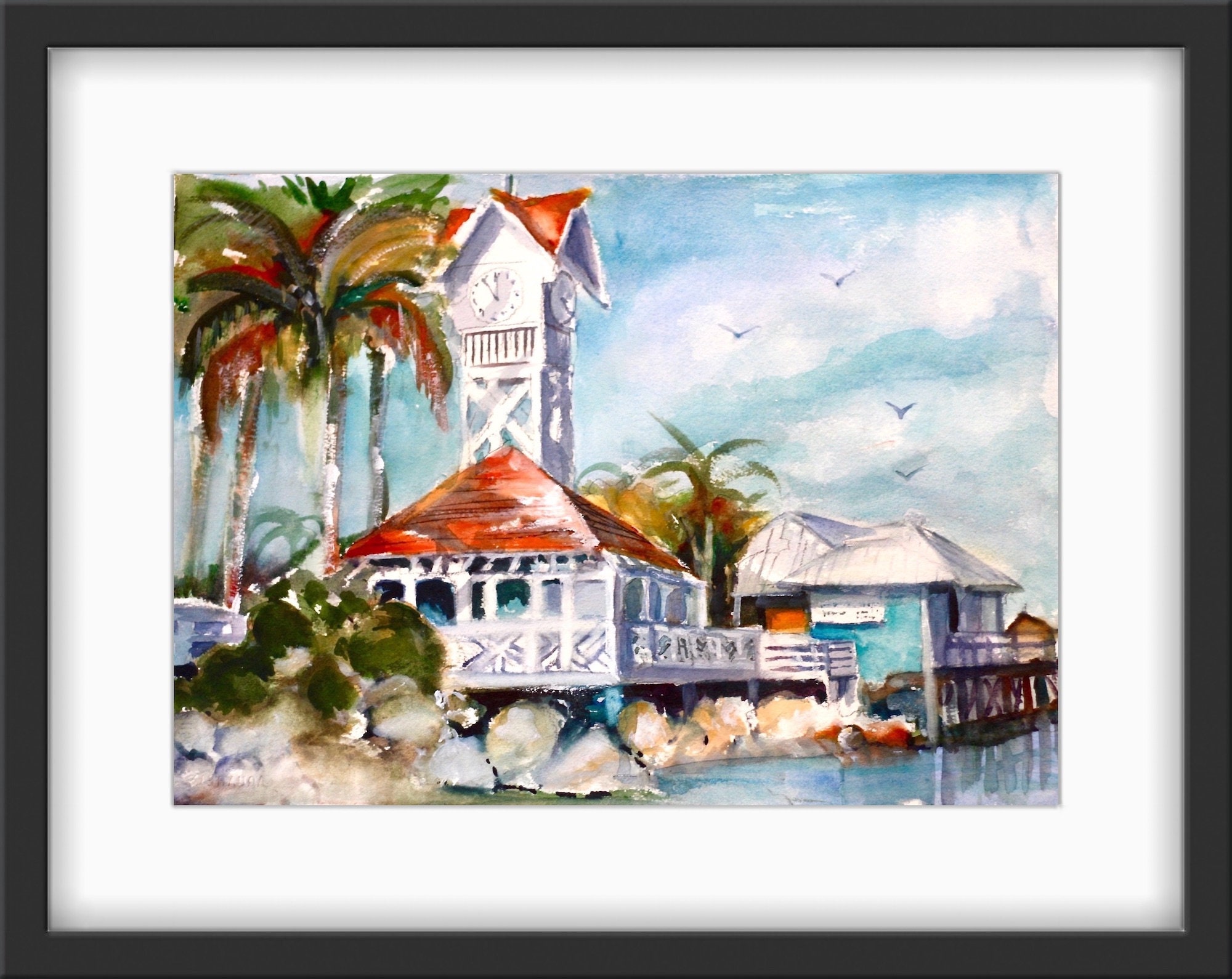 Anna Maria Island Painting, Florida Art, Original Watercolor, Original ...