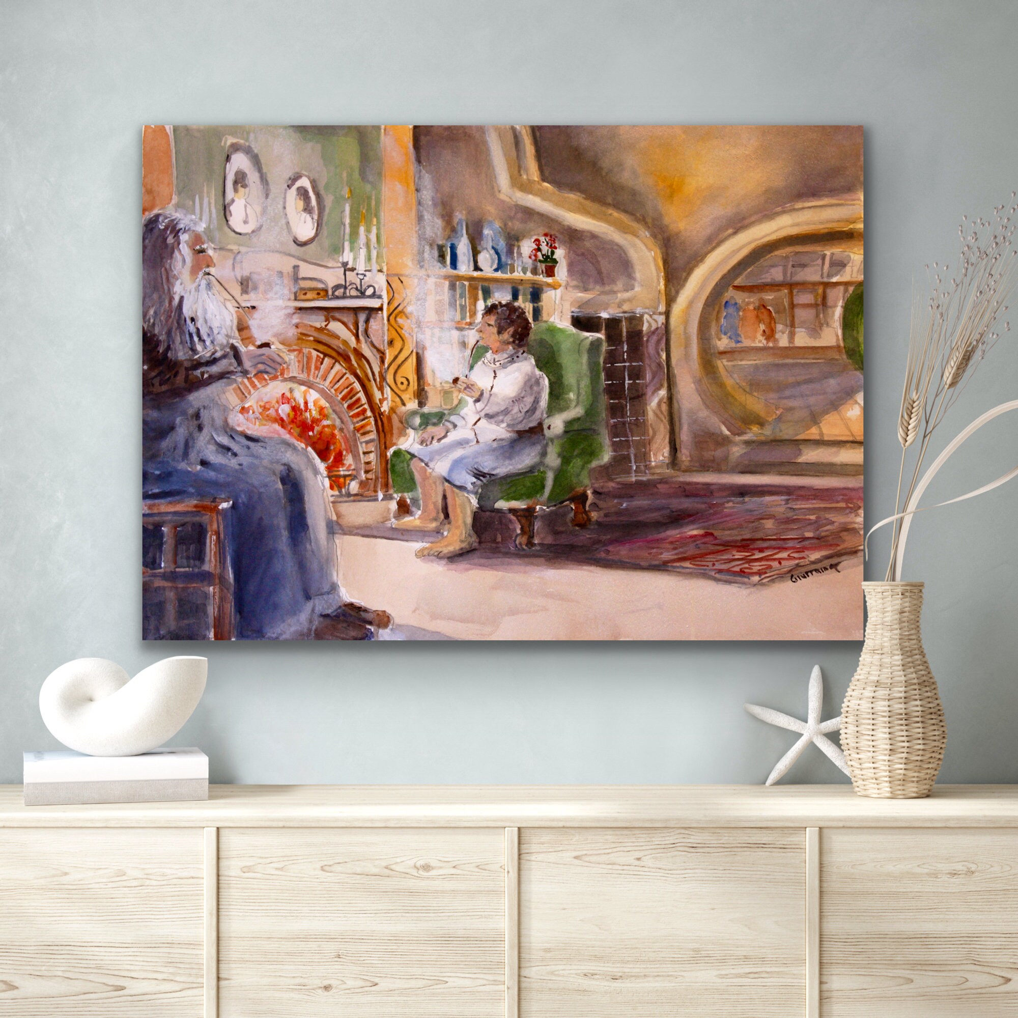 LOTR, Hobbit House, Gandalf and Frodo Smoking Pipes, Pipe Smoking in ...