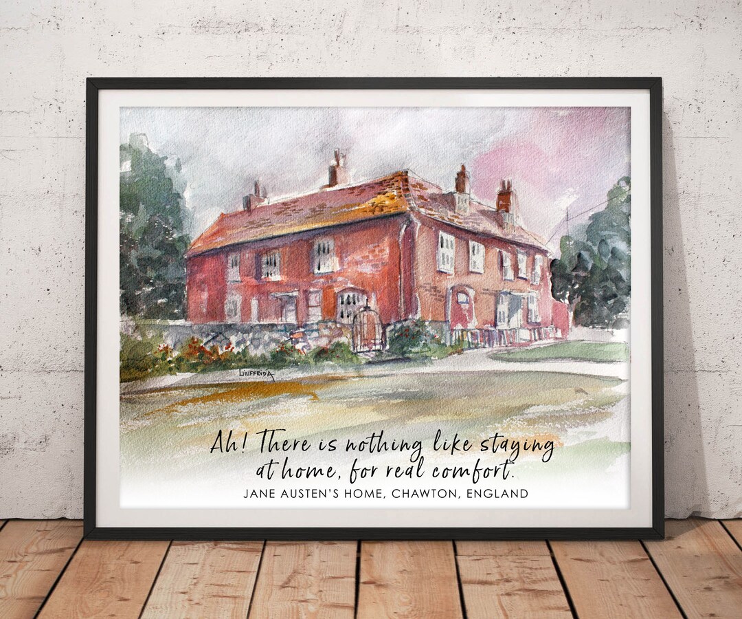 Jane Austen House Original Painting and Fine Art Reproductions, Jane ...