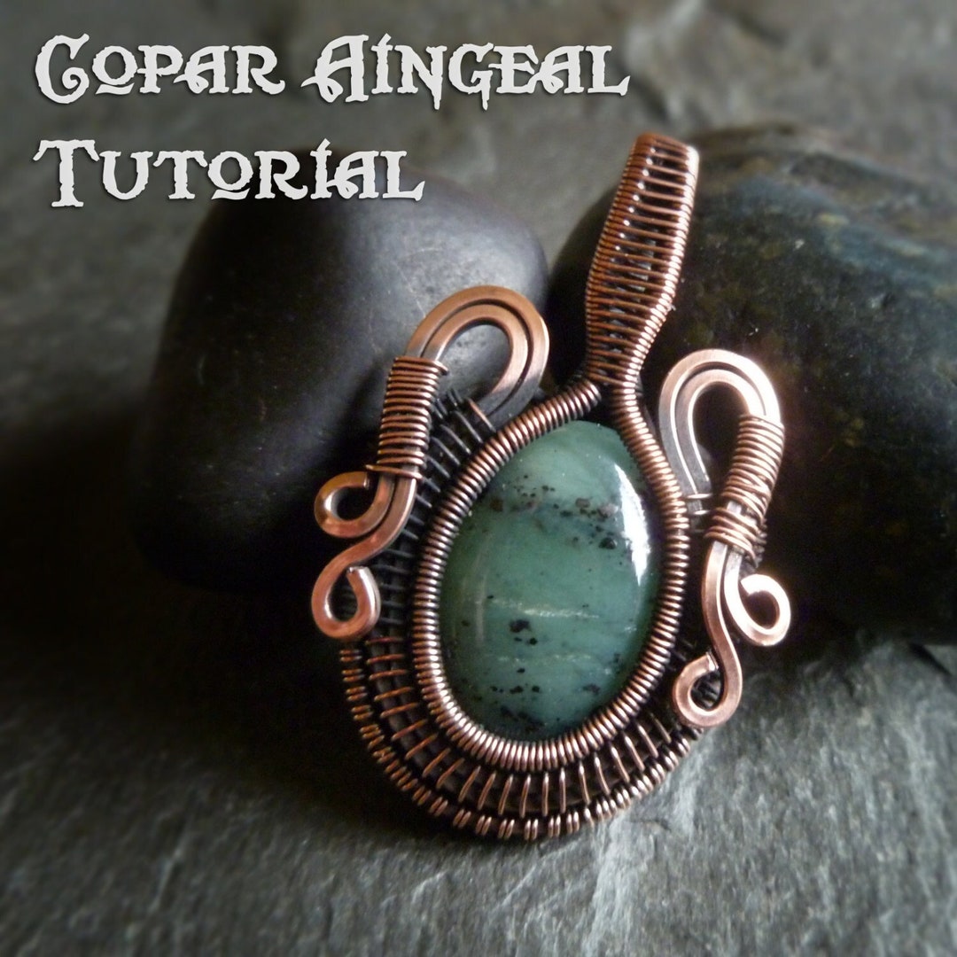 Wire Wrapped Pendant Tutorial: Cabochon Setting, Jewelry Lesson (PDF ...