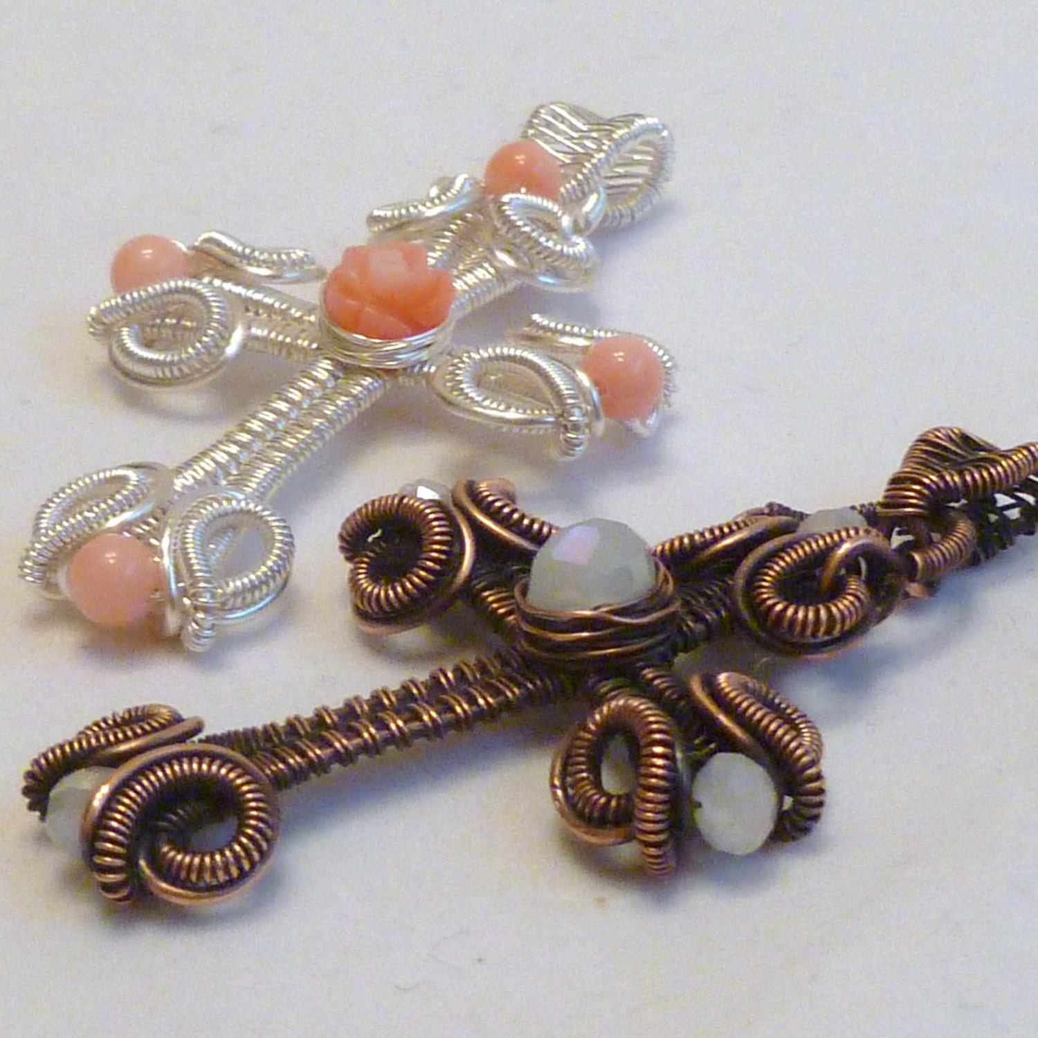 TUTORIAL Scrolls and Coils Cross Wire Wrapped Tutorial - Etsy