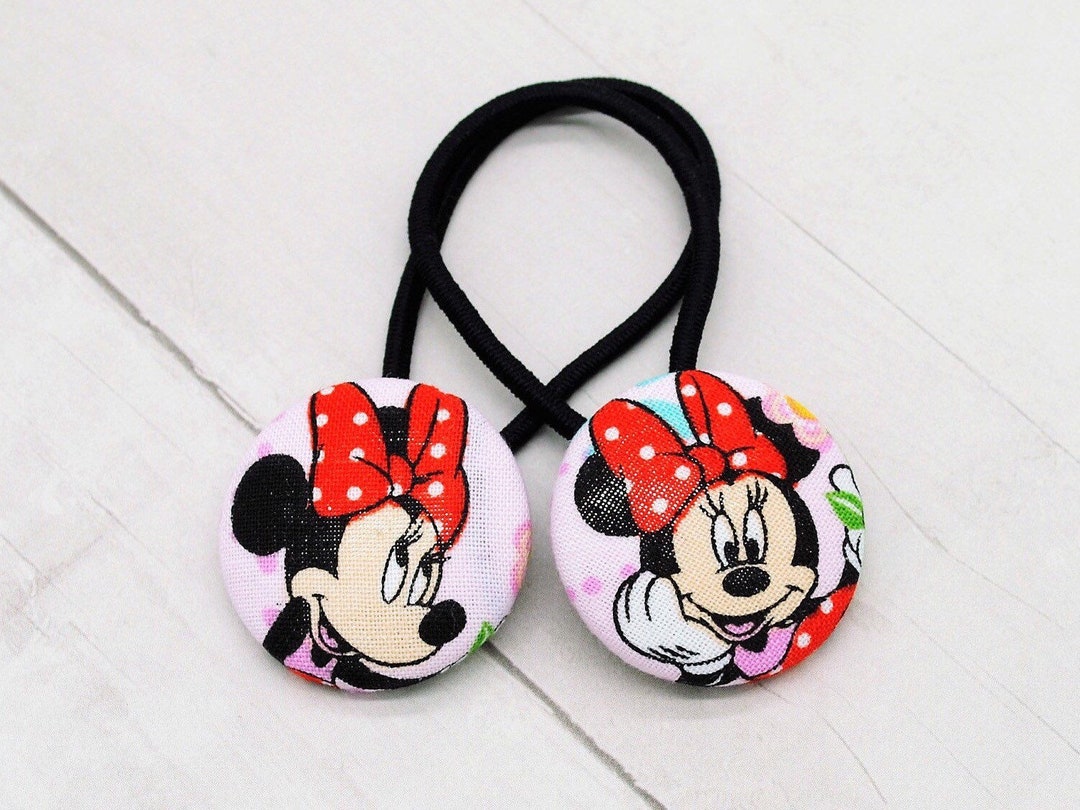 Minnie Mouse Hair Button, Minnie Hair Elastic, Minnie Birthday, Minnie ...