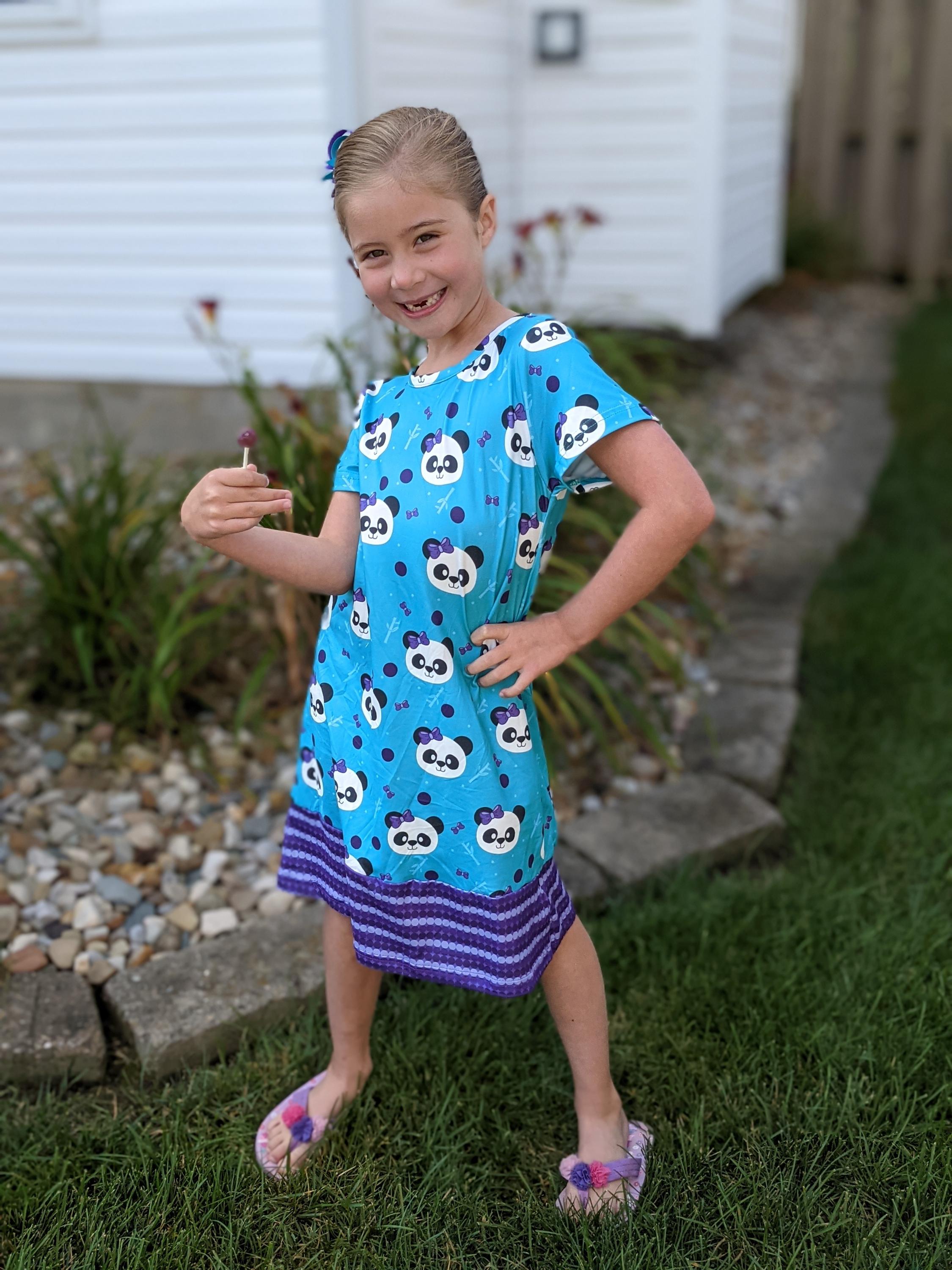 3T, Panda Dress, Pete + Lucy, Girl's Boutique Dress, Boutique Dress ...