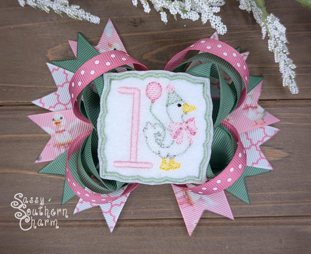 Goose Hair Bow, Silly Goose Bow, Goose Birthday Party, Silly Goose ...