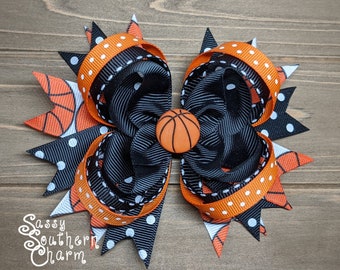 Basketball Hair Bow | Etsy
