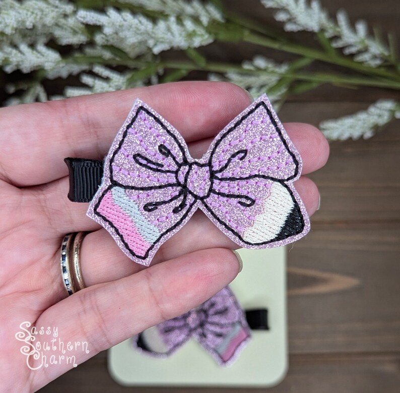 Coquette Pencil Bows, Back to School Bows, First Day of School Bows ...