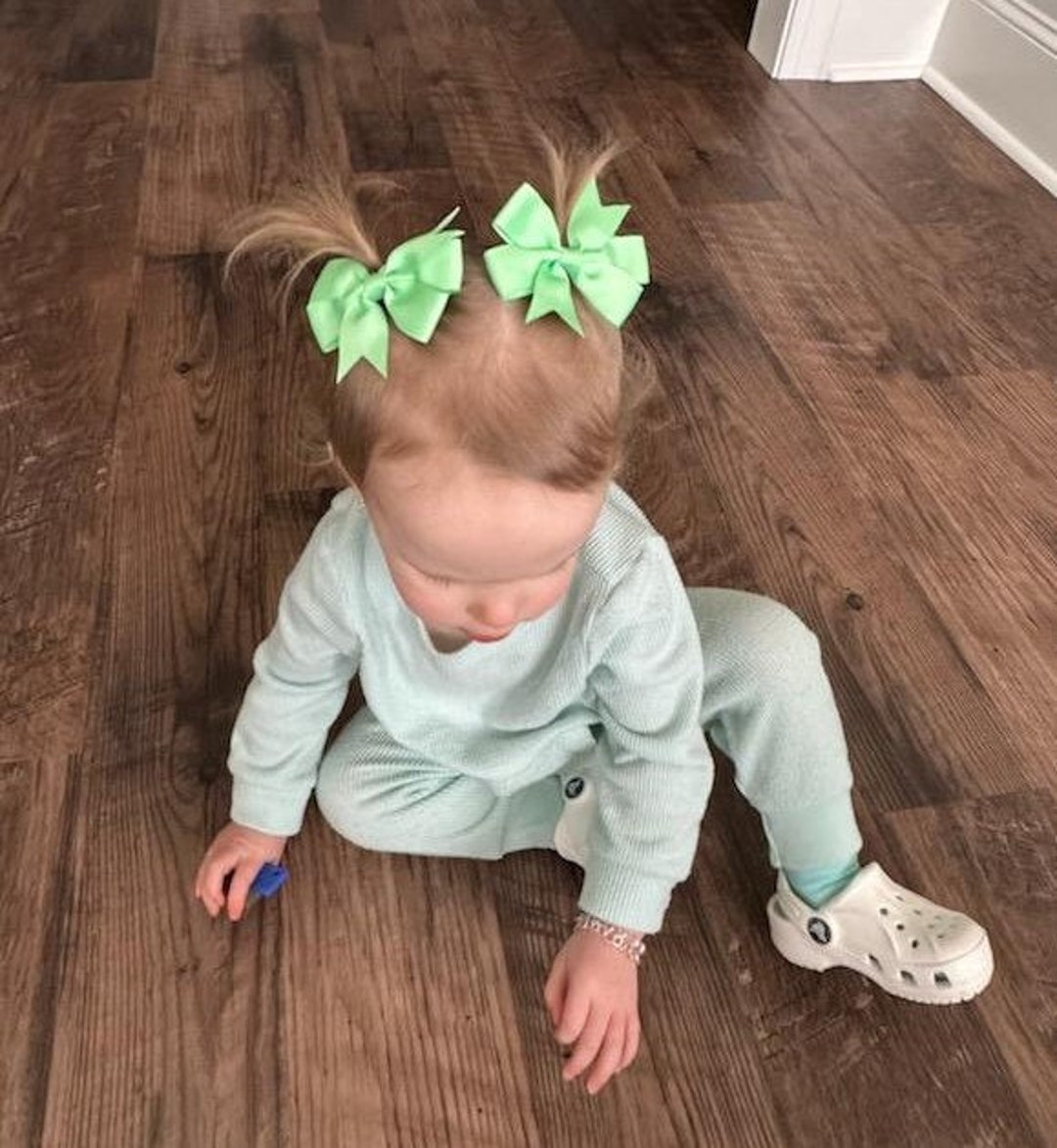 3 Inch Bows - 41 Colors, Solid Baby Bows, Toddler Bows, Small Hair Bows ...