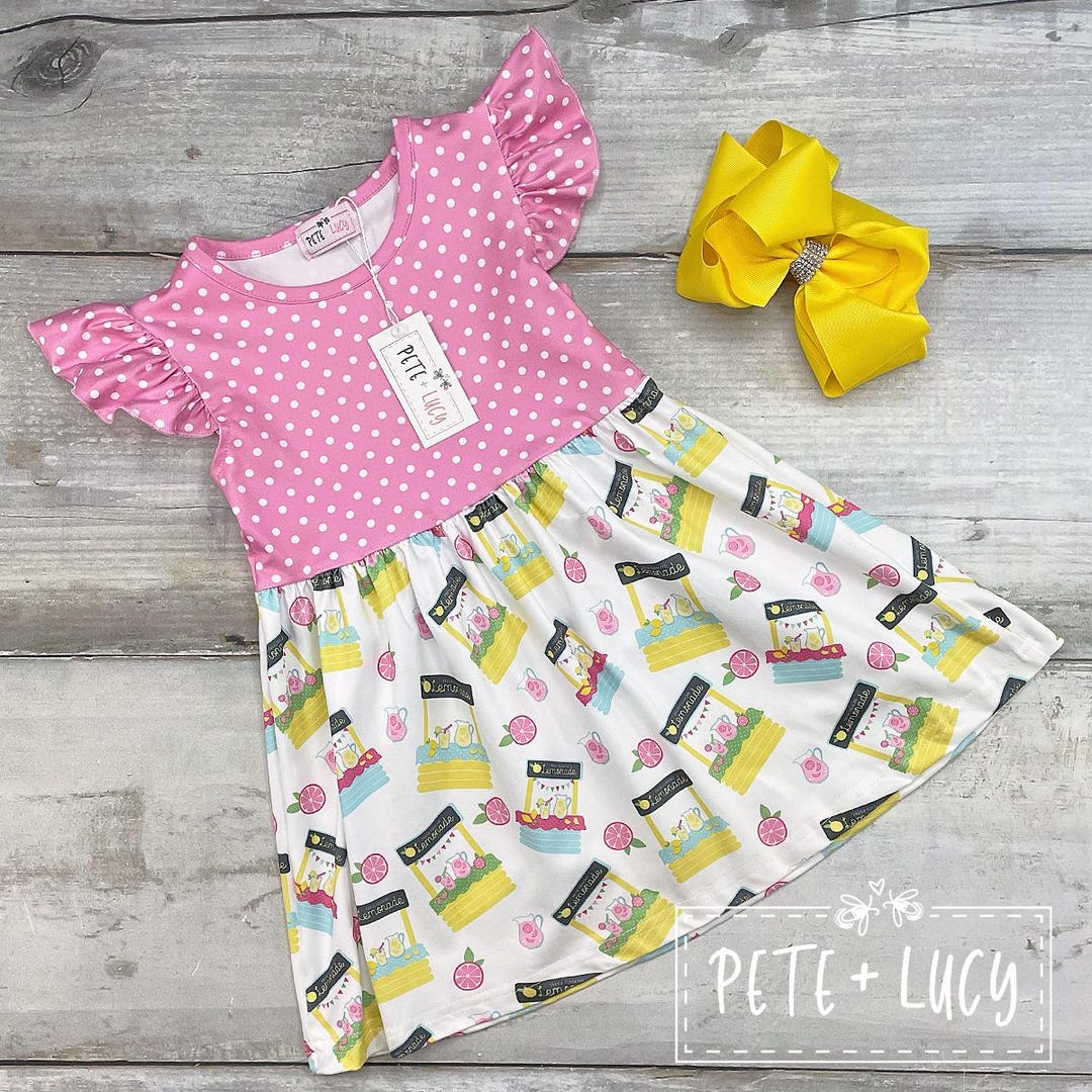 6/12M, 12/18M, Lemonade Dress, Pete + Lucy Lemonade Stand Dress ...