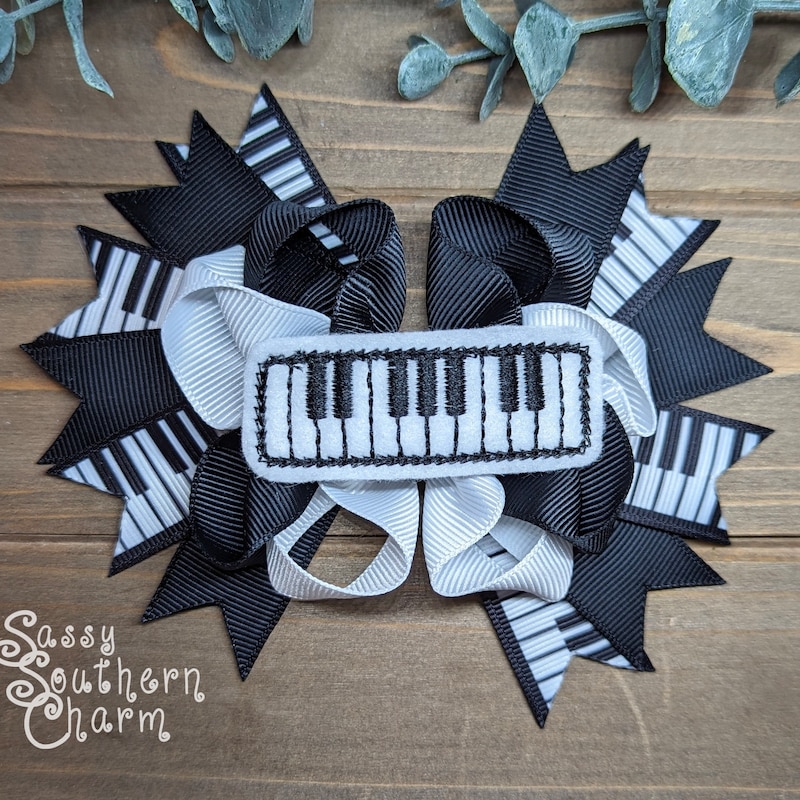Music Hair Bow - Etsy