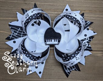 Music Hair Bow - Etsy