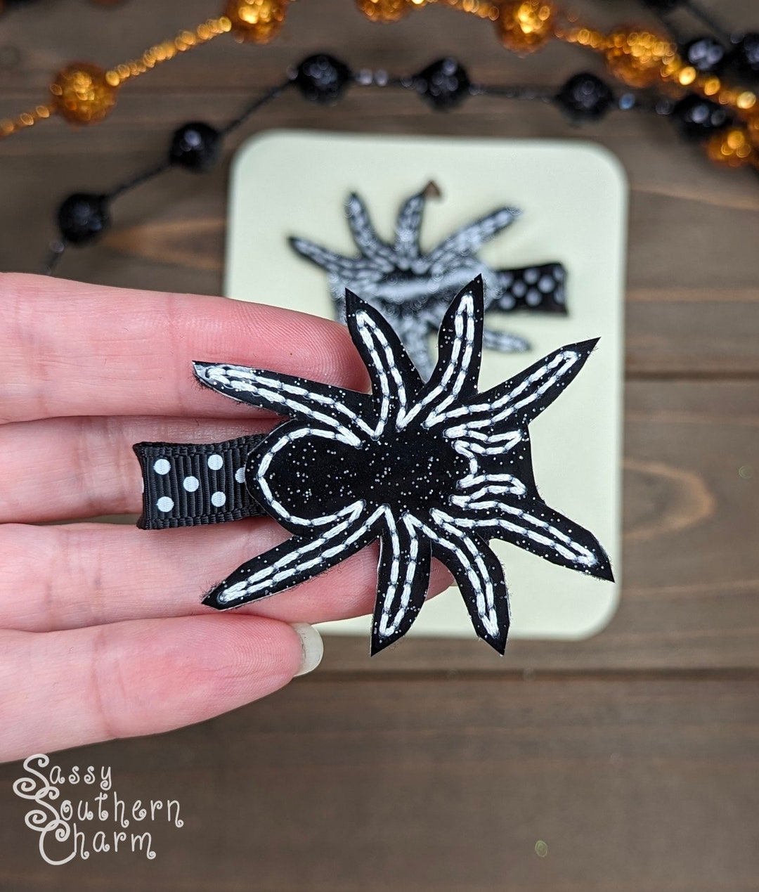 Spider Clips, Spider Hair Bows, Halloween Hair Bows, Halloween Spider ...