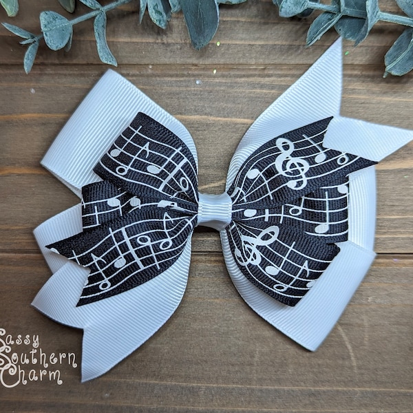 Music Hair Bow - Etsy