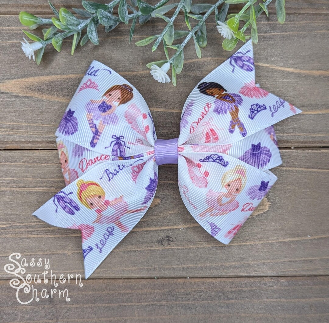 Ballerina Hair Bow, Ballet Hair Bow, Dancer Bow, Ribbon Bow, Ballet ...
