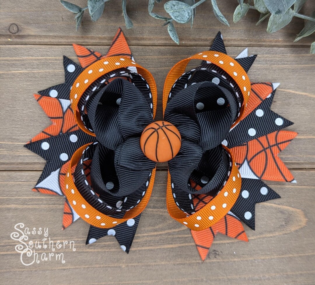 Basketball Bow, Basketball Hair Bow, Basketball Sister, College ...