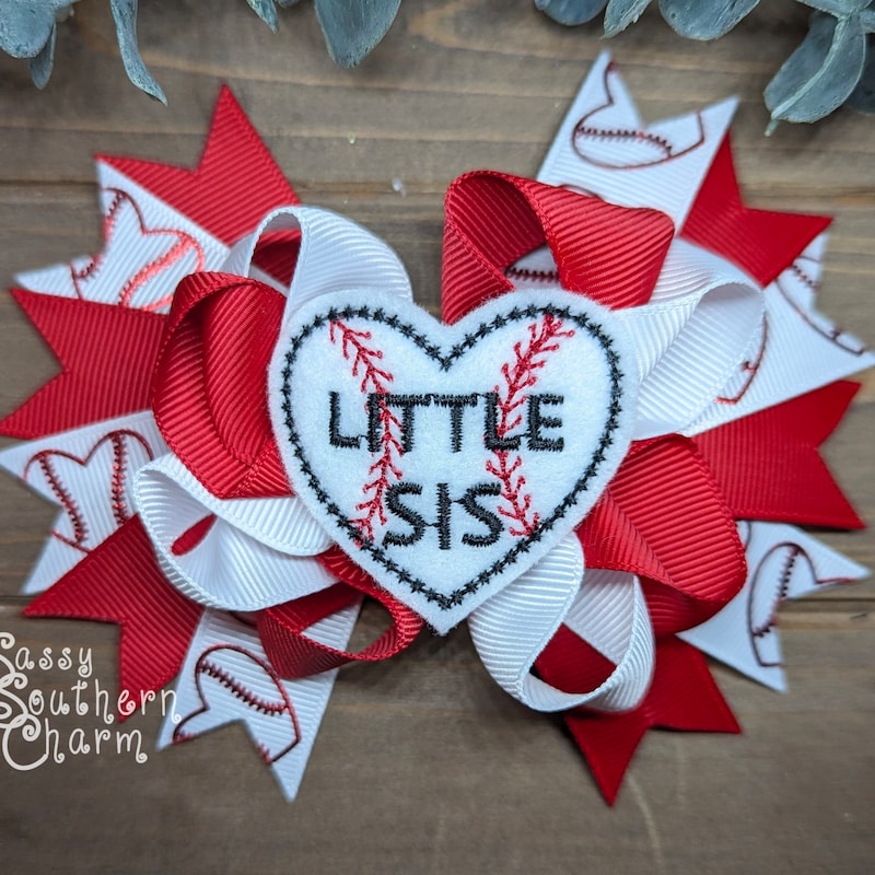 Baseball Hair Bows - Etsy