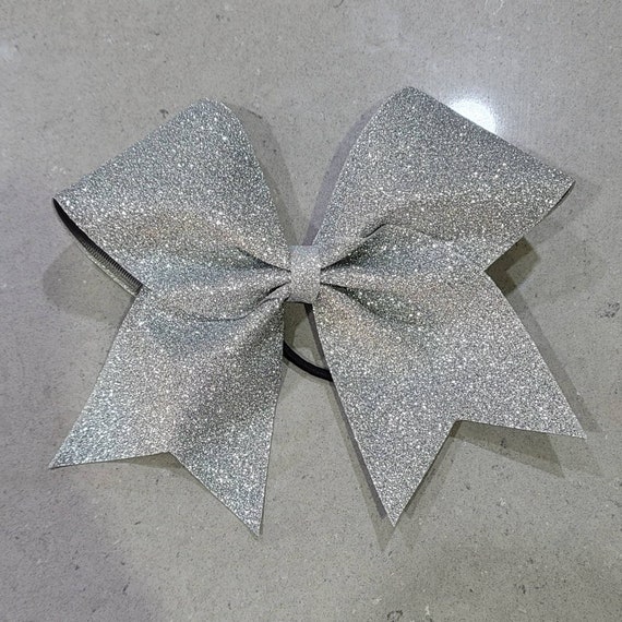 Silver Sequin Cheer Bows