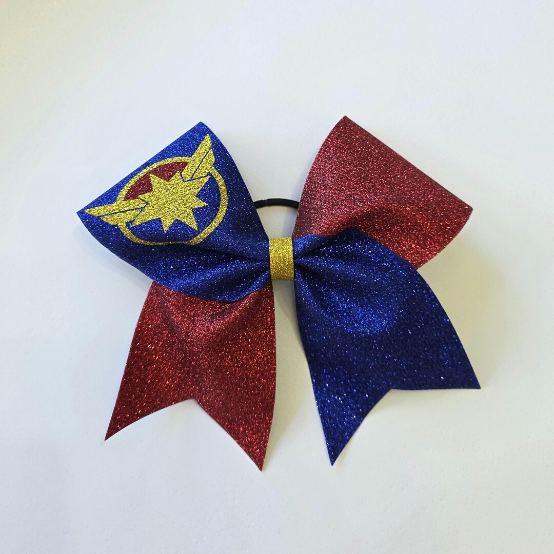 Captain Marvel Cheer Bow - Etsy