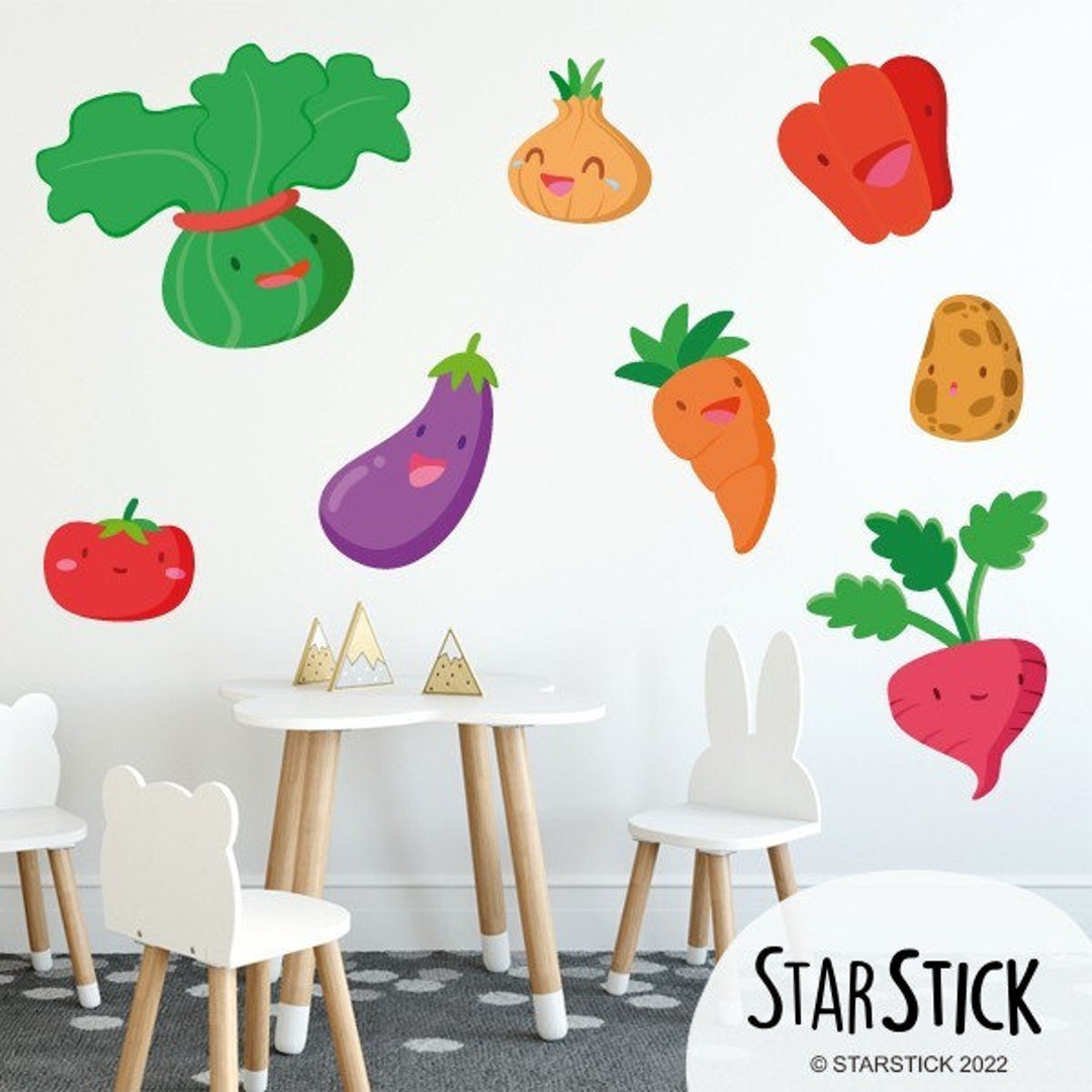 Vegetables. Children’s Wall Decals for Schools - Etsy