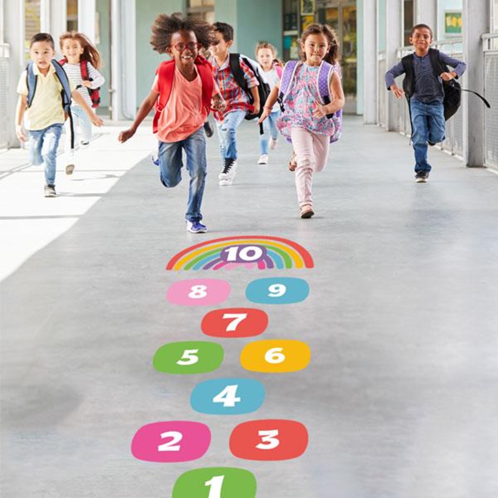 Rainbow Hopscotch – Ultra-resistant Floor Game - Sensory Path - Etsy