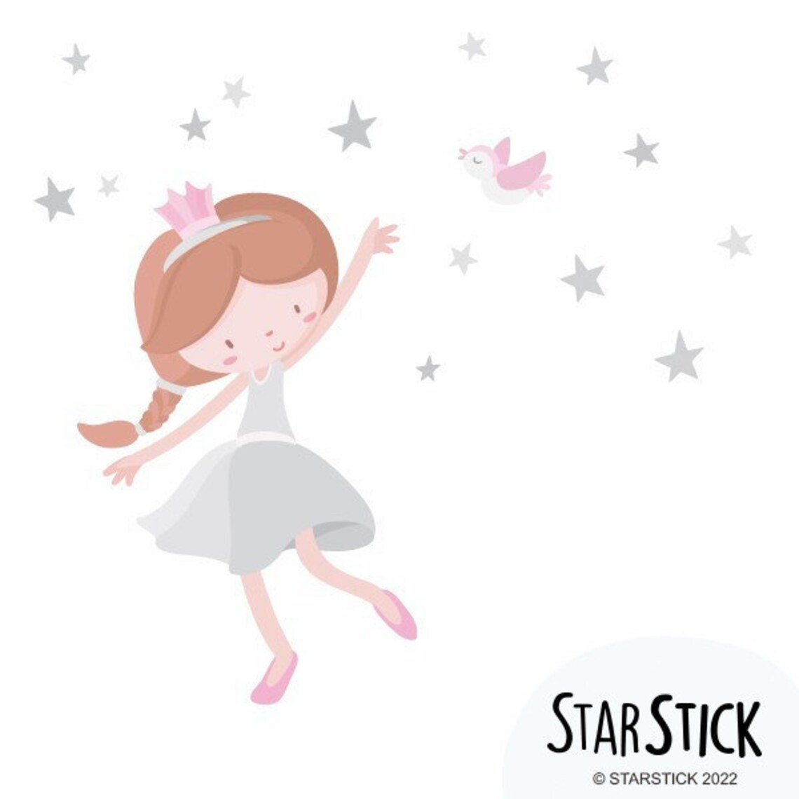 Princess Girl - Kids Stickers - Etsy