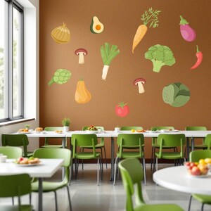 Vegetable Wall Decal – Montessori Dining Room Decor for Schools ...