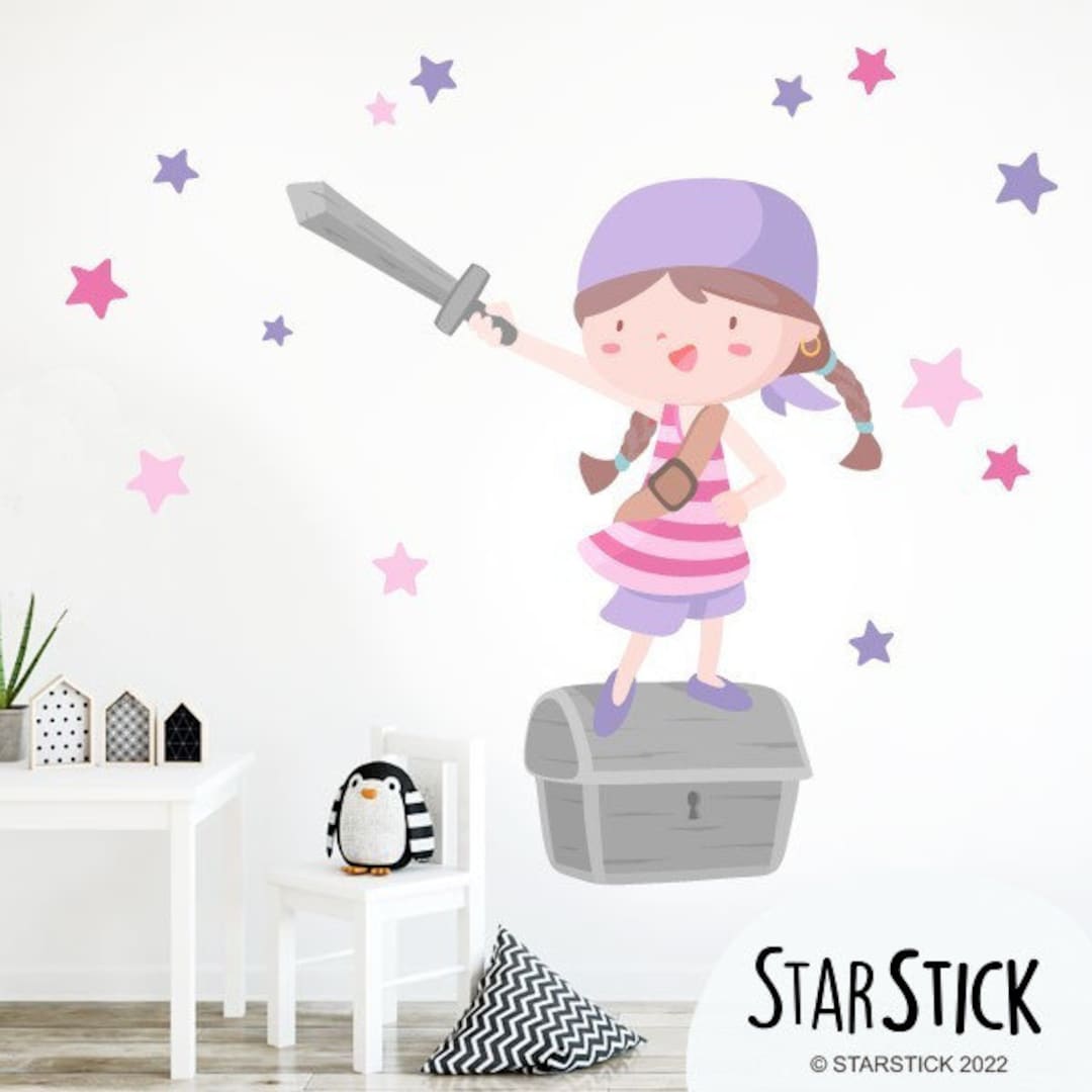 Kids Stickers - Super Pirate Girl - Etsy